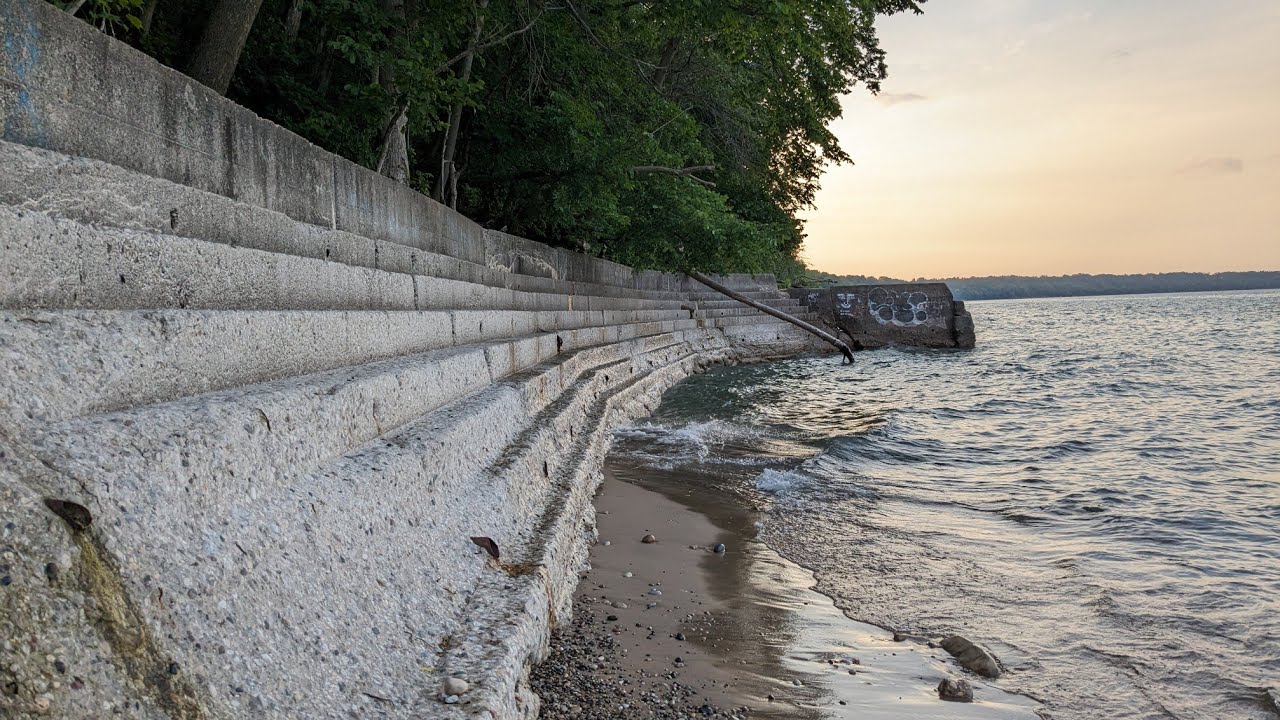 Big Bay Park Abandoned Ruins on Lake Michigan, Whitefish Bay, WI - YouTube