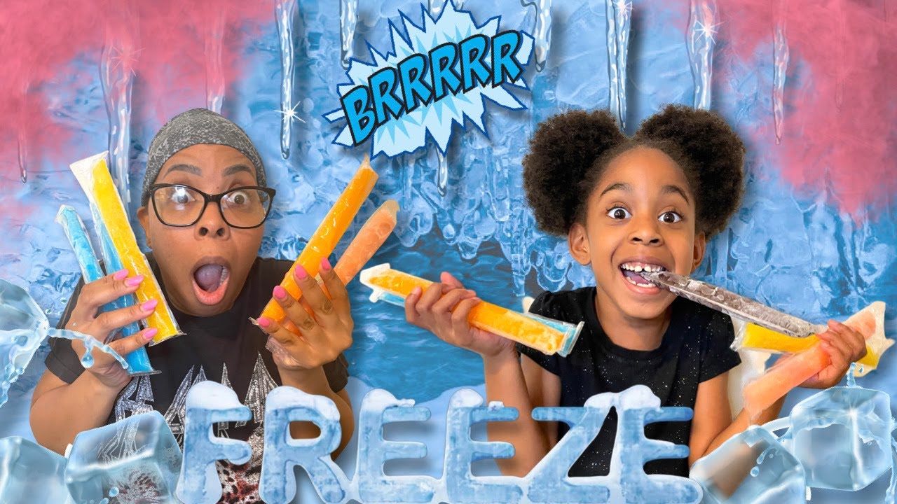 Freeze Popsicle Challenge 🥶 ️ - YouTube