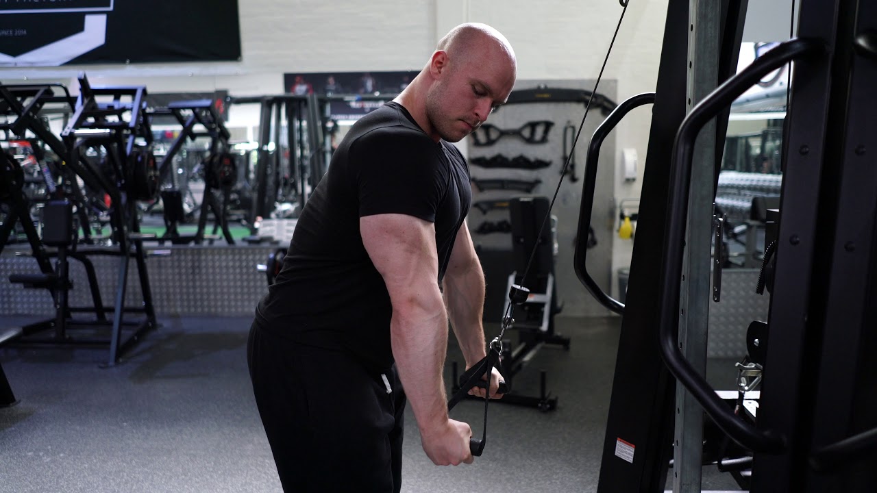 Double single arm supinated grip extension - YouTube