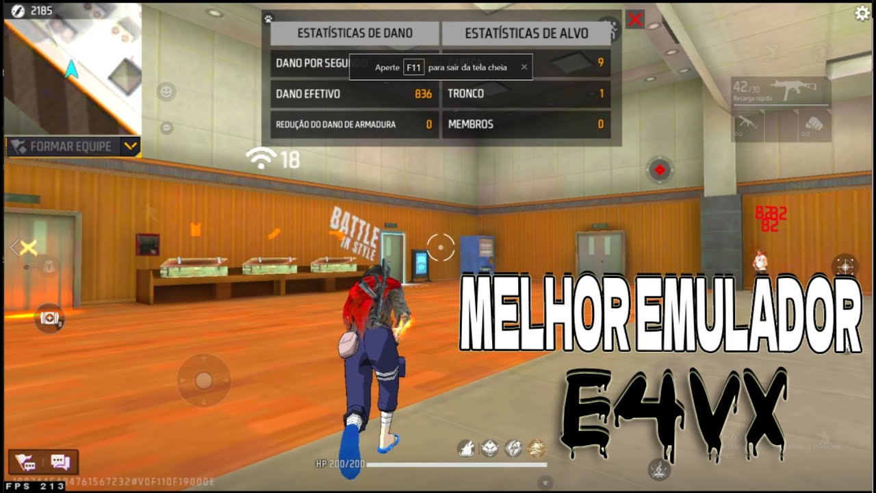 O MELHOR EMULADOR MSI 4.240.15.6305 e4Vx MELHOR SENSI + FREE FIRE V7A ...