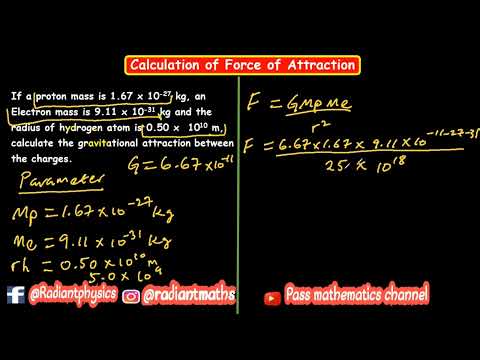 Calculation of force of attraction - YouTube
