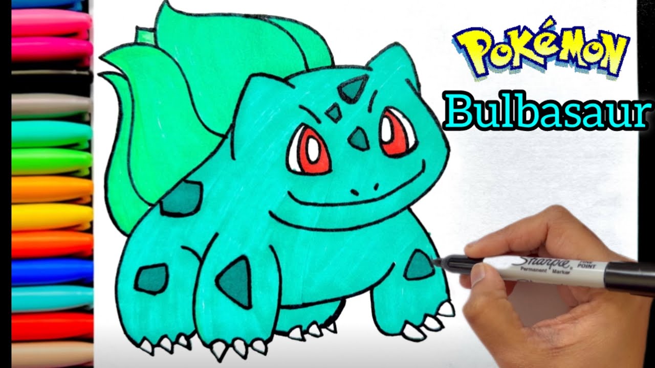 How to Draw Pokemon Bulbasaur | step by step drawing and coloring - YouTube