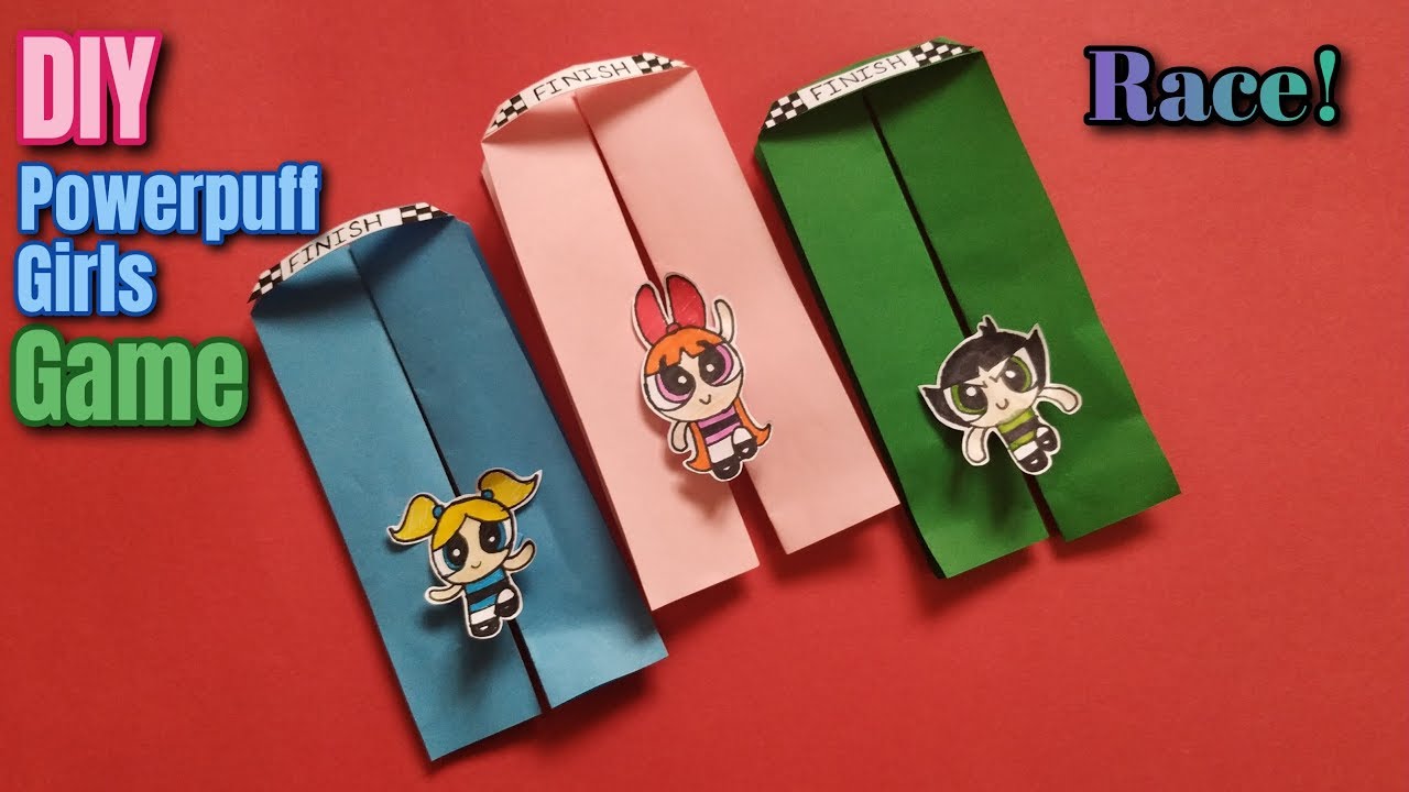 How to make Powerpuff girls game | DIY easy race game - YouTube