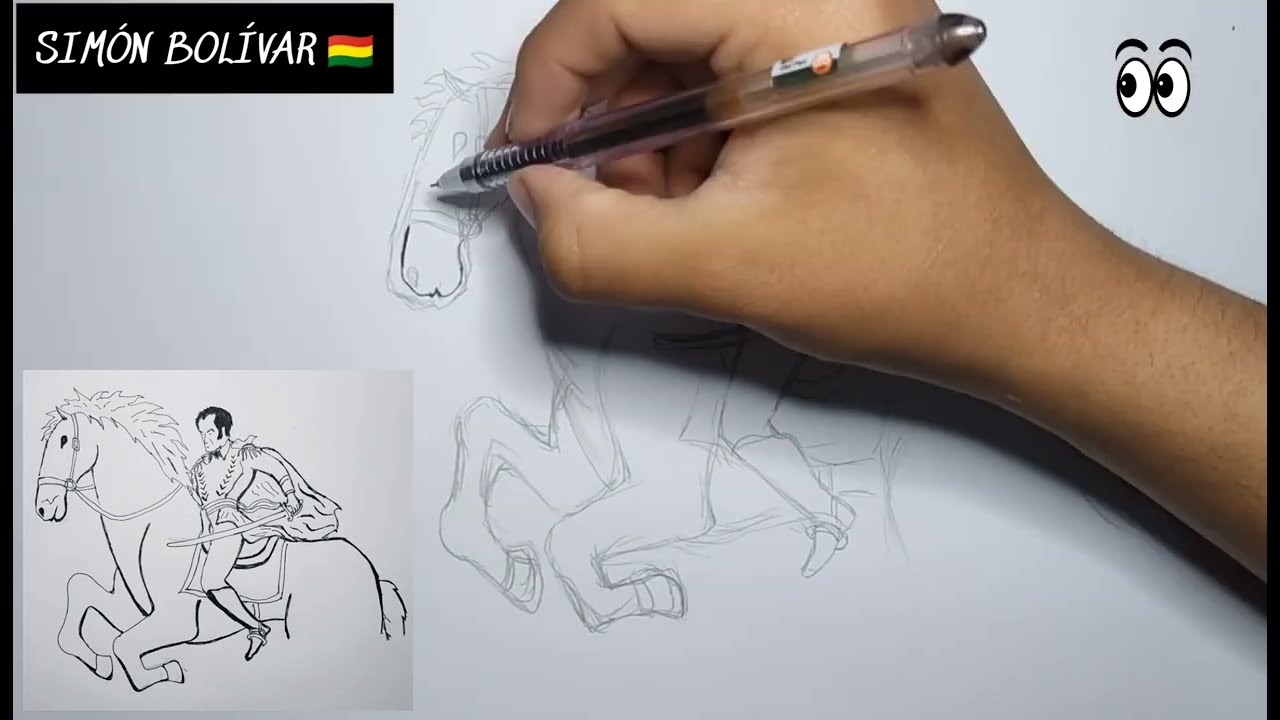 CÓMO DIBUJAR A "SIMÓN BOLÍVAR" - YouTube