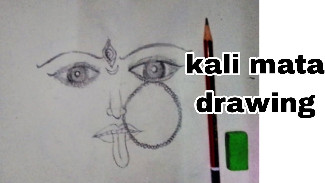 Kali mata draw in easy step || how to draw maa kali. - YouTube