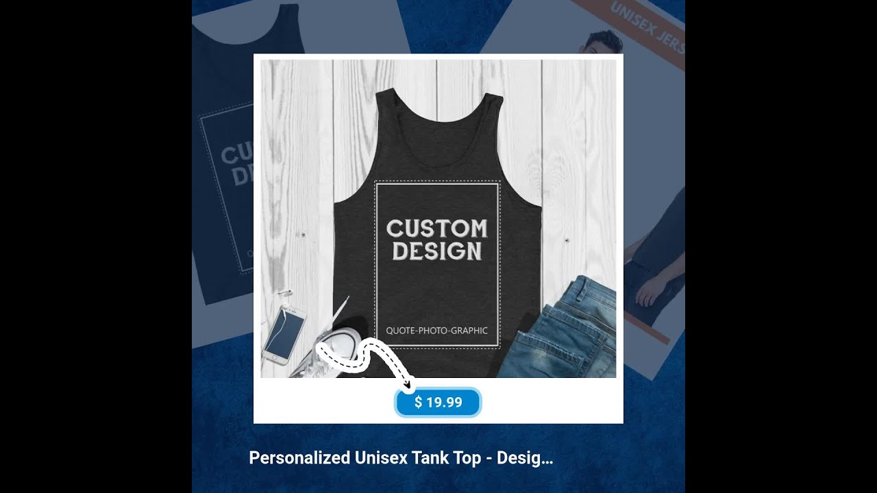 Personalized Unisex Tank Top - Design your own tank - Customize With ...