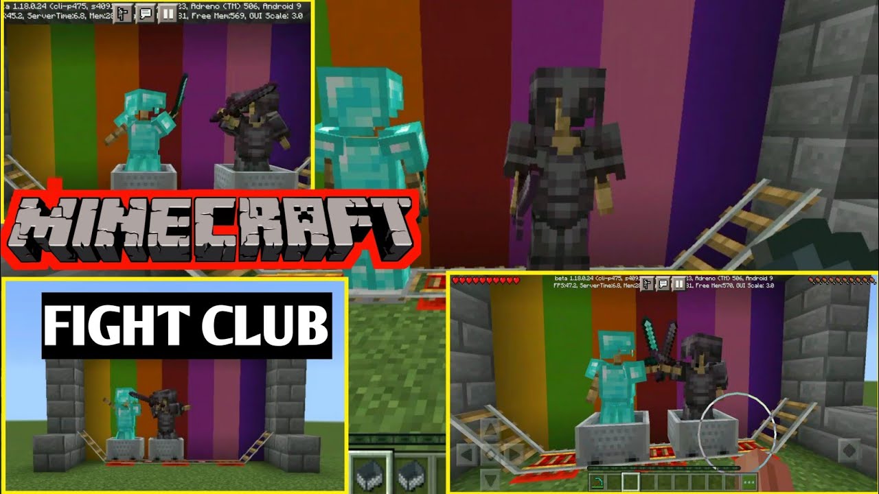 Minecraft : Fight Club fighting machine || TIKTOK Hacks - YouTube