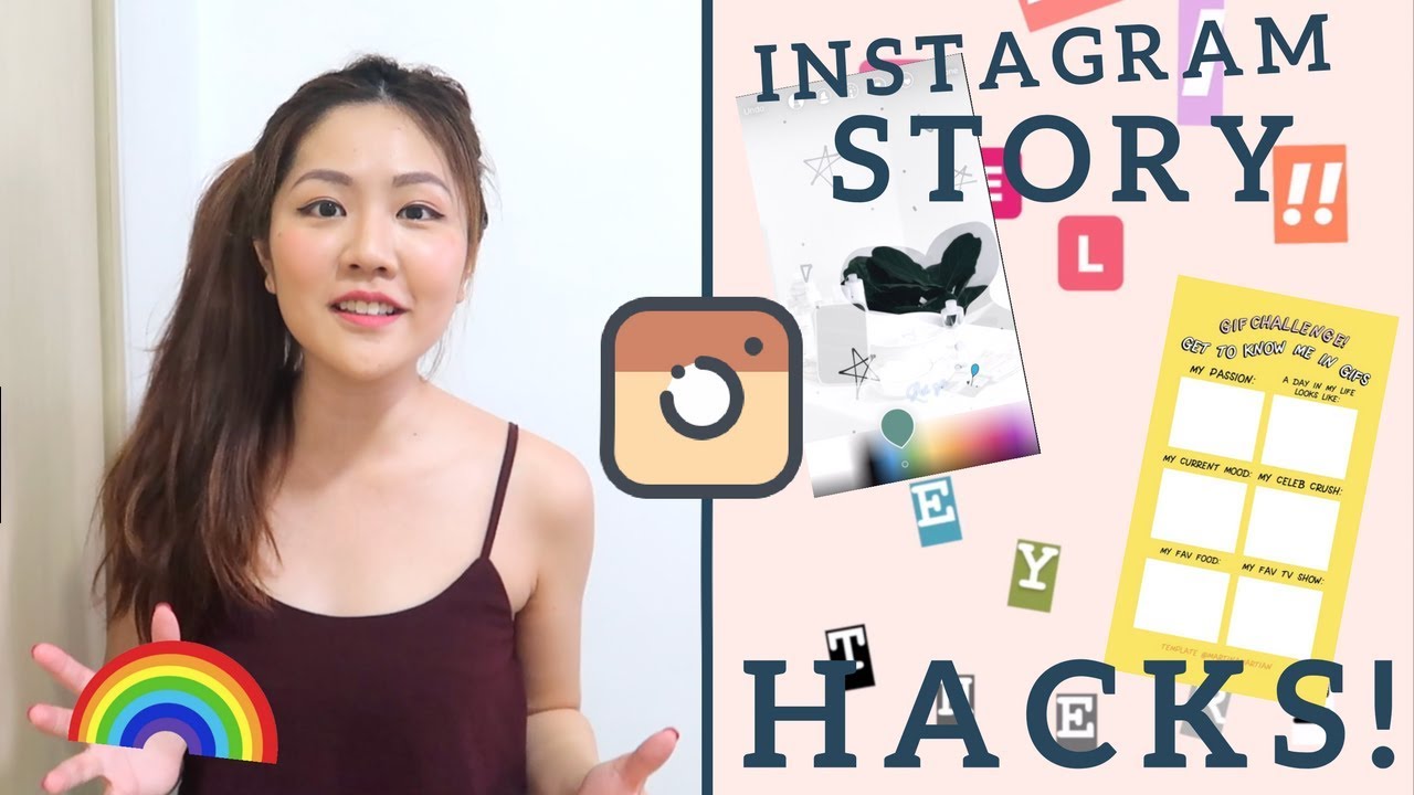 8 COOL INSTAGRAM STORY HACKS | Gif Challenge, Rainbow Text and more ...