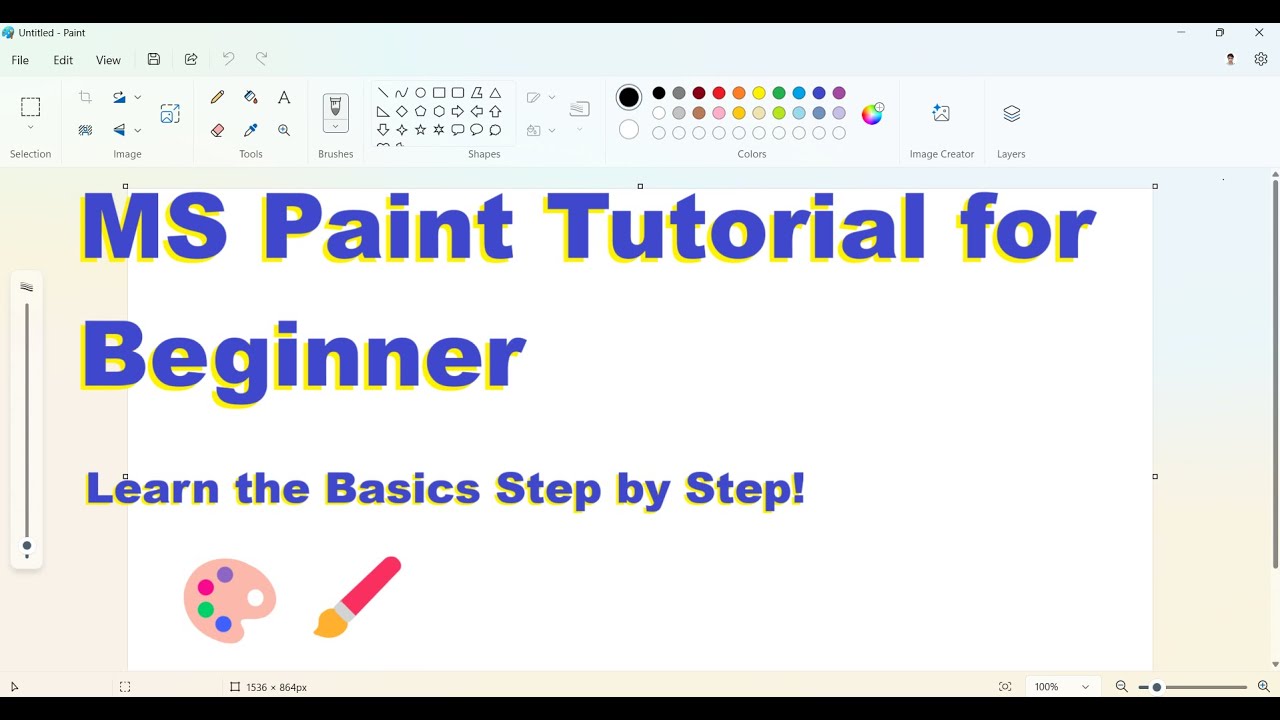 MS Paint Tutorial for Beginners 🔥 | Learn MS Paint from Scratch | Full ...
