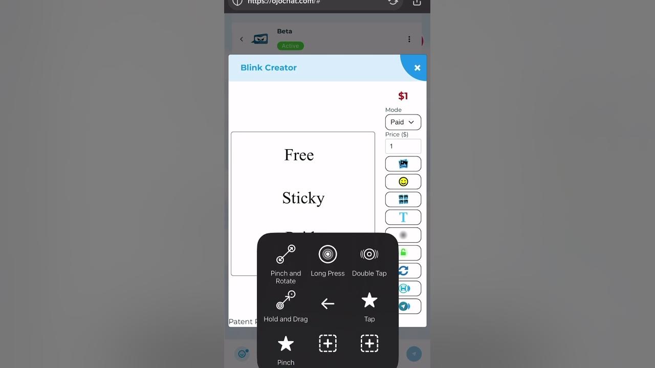OJOchat.com: How to create a Blink using text.(all 3 modes) - YouTube