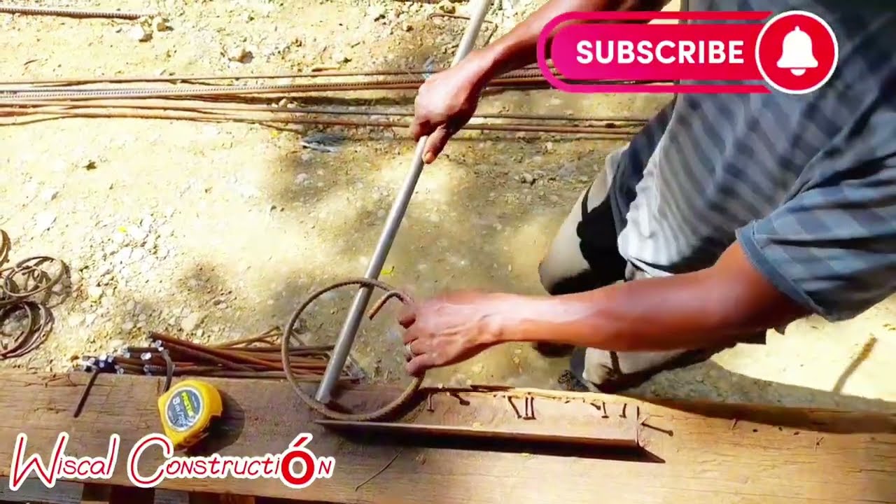 Cómo Hacer Estribos Circulares Con varilla 3/8 - YouTube