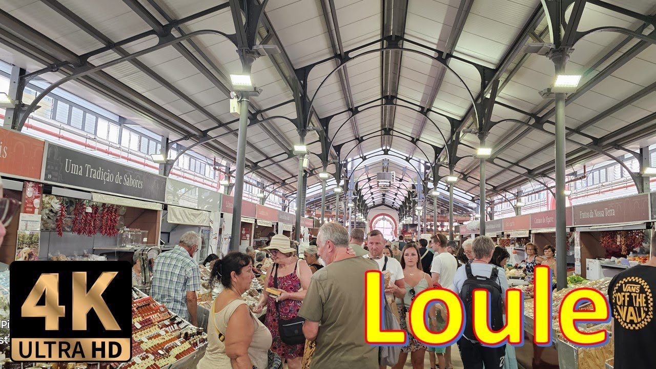 Loule Shopping street & Indoor market walk. - YouTube