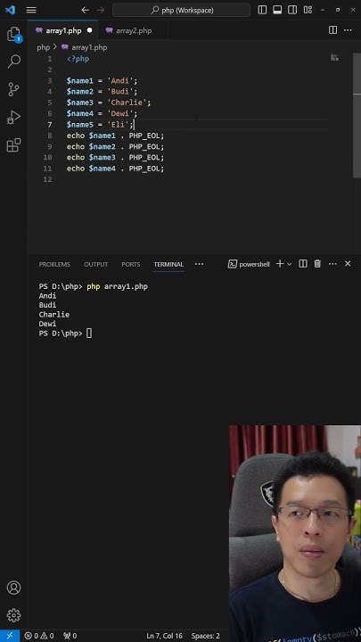 Pengantar Array Skysen Coding Pemograman Php Array Youtube