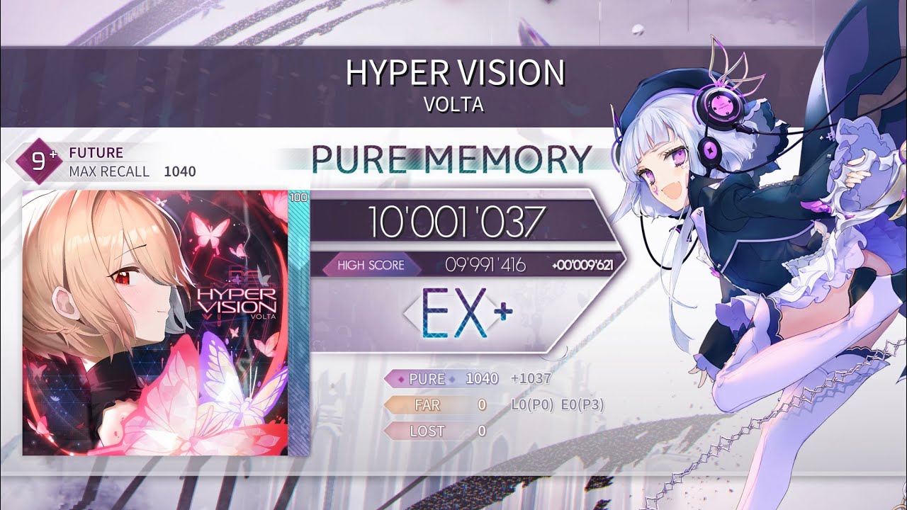 【Arcaea】 HYPER VISION [FTR 9+] PM 10'001’037pts (Max -3) - YouTube