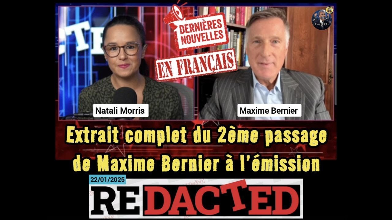 Extrait complet du 2ème passage de Maxime Bernier à l’émission Redacted. - YouTube