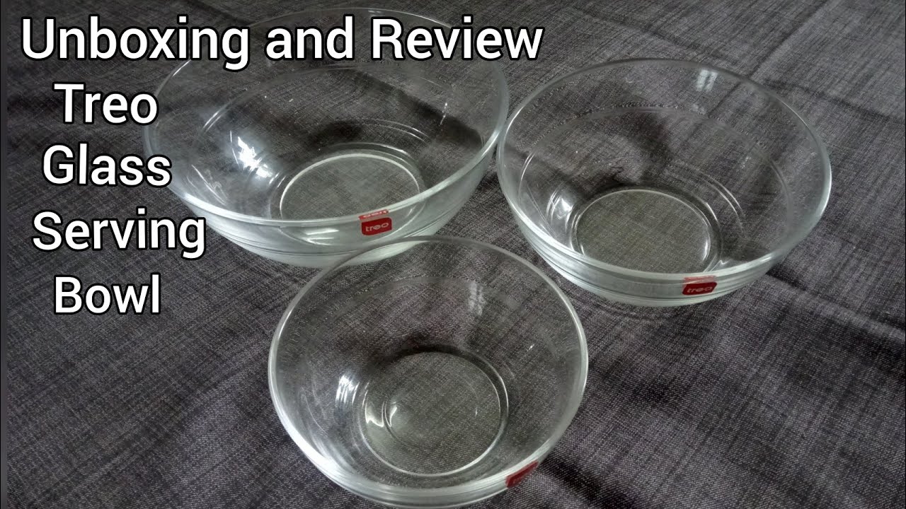 Unboxing & Review of Treo Jelo Glass Serving Bowl | Treo Glass Serving ...
