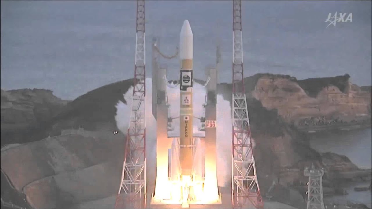 Launch of JAXA HIIA-30 carrying the Astro-H telescope from Tanegashima ...