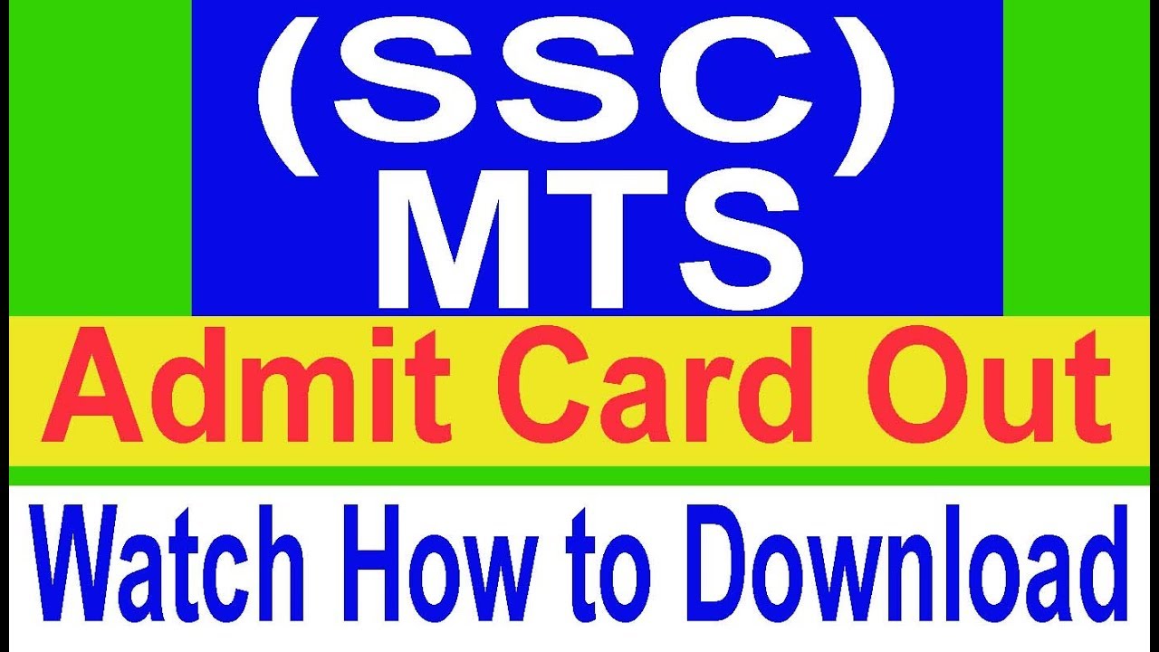 How to Download SSC MTS Admit Cards Out, Download Hall Ticket Now 2017 ...