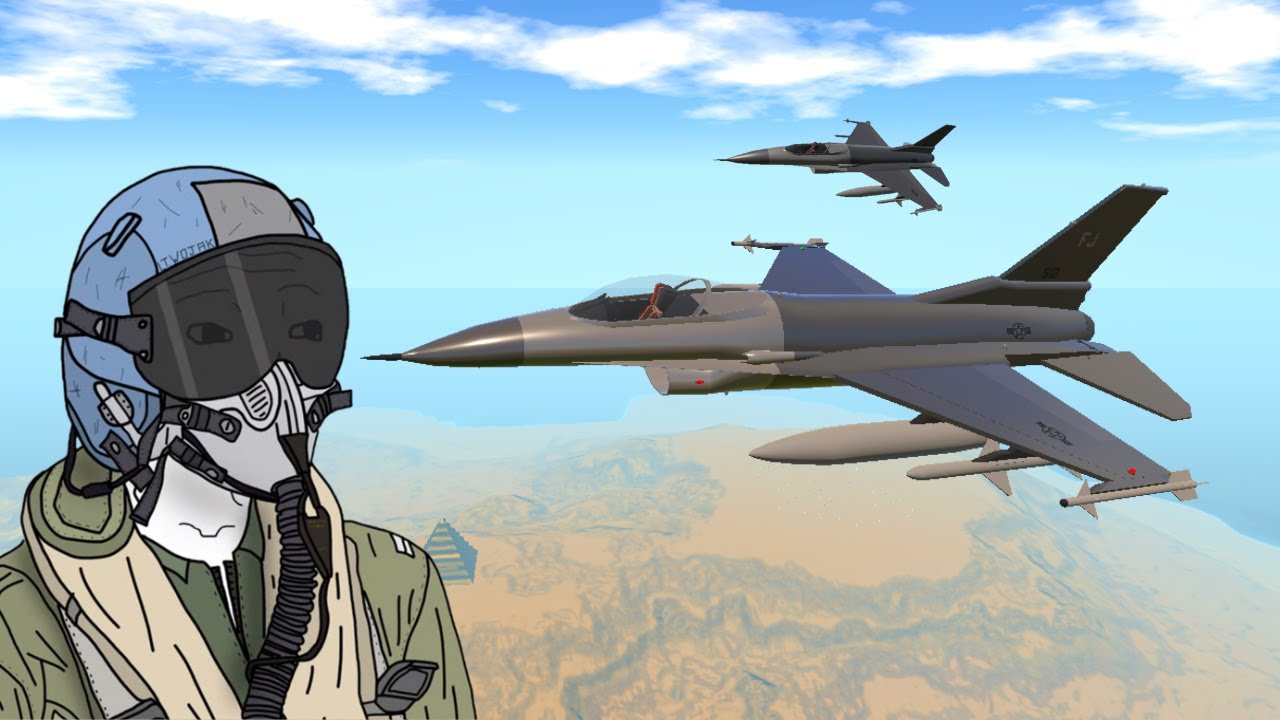 Danger Zone but you're an F 16 pilot engaging MiGs above Iraq but in SimplePlanes - YouTube