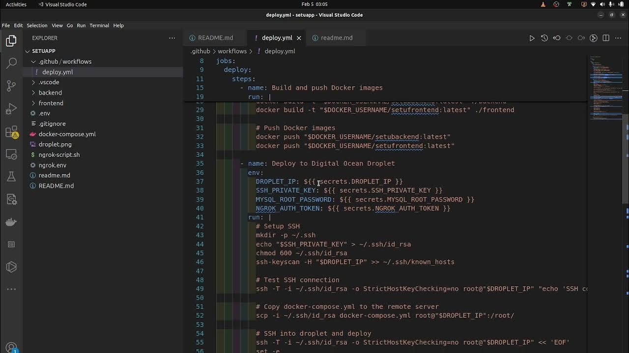 Deployment of the app on digital ocean : Pipeline automation. Doctl (DigitalOcean)& github ...