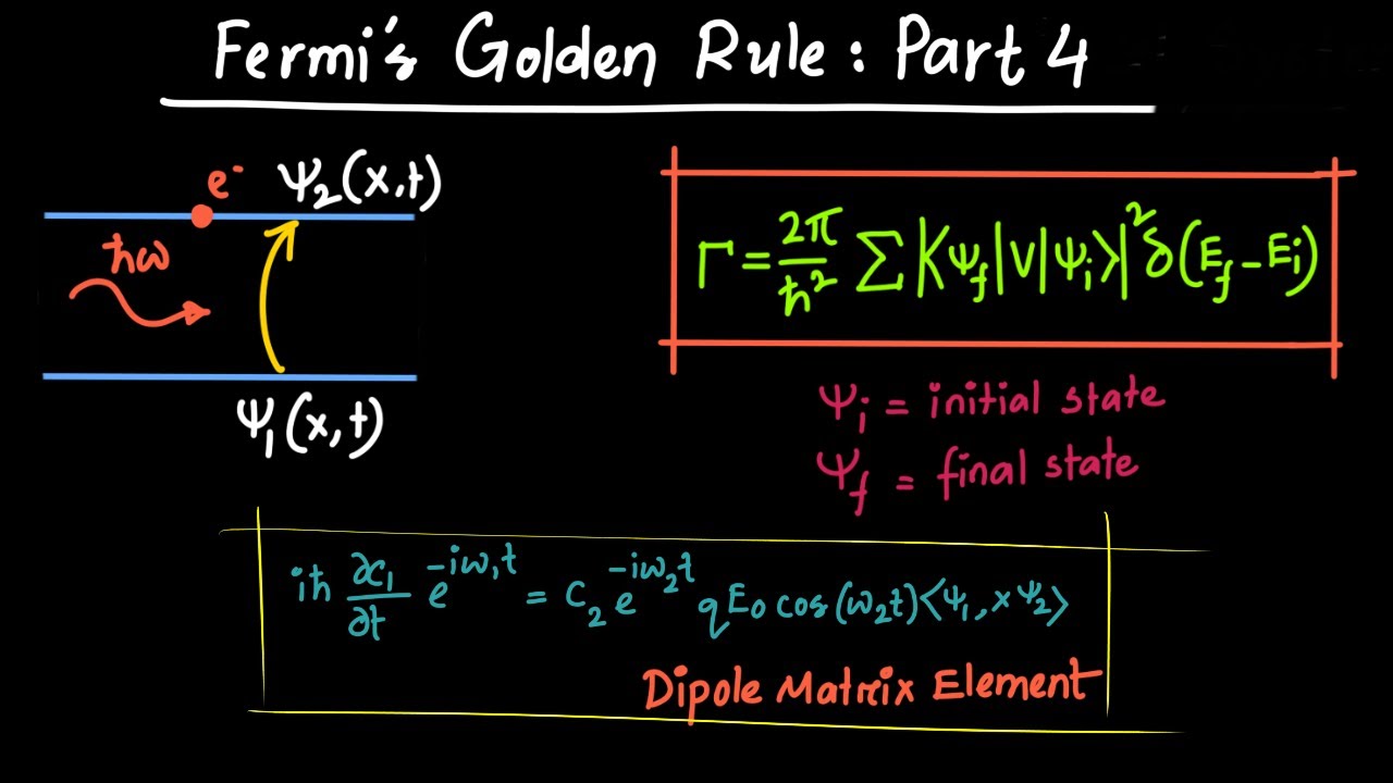 Fermi's Golden Rule Part 4 - Governing Differential Equations - YouTube