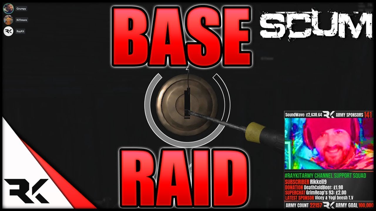 SCUM - *Stream Highlights* 8-Bit Base Raid! - YouTube