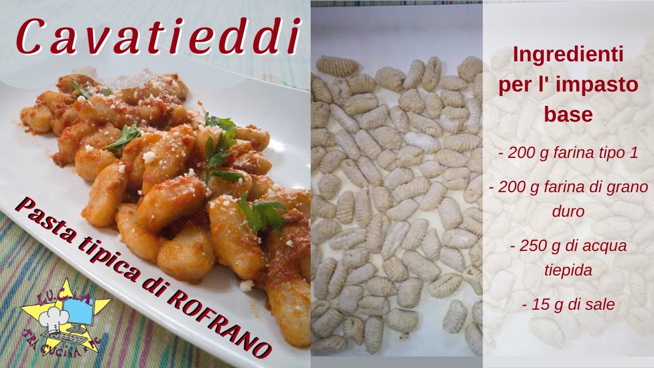 #Cavatieddi - Pasta fresca #HomeMade tipica di #Rofrano - YouTube