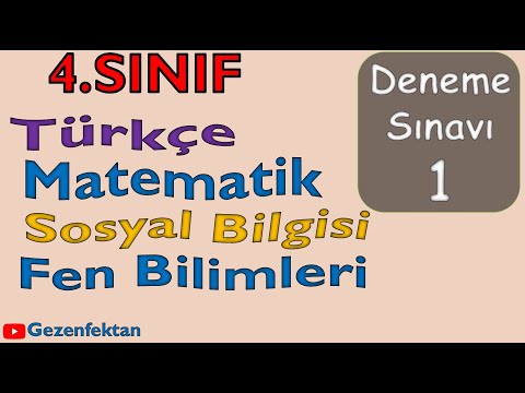 4. Sınıf Deneme Sınavı 1 | 1. Deneme Sınavı Türkçe Matematik Fen Bilimleri ve Sosyal Bilgiler