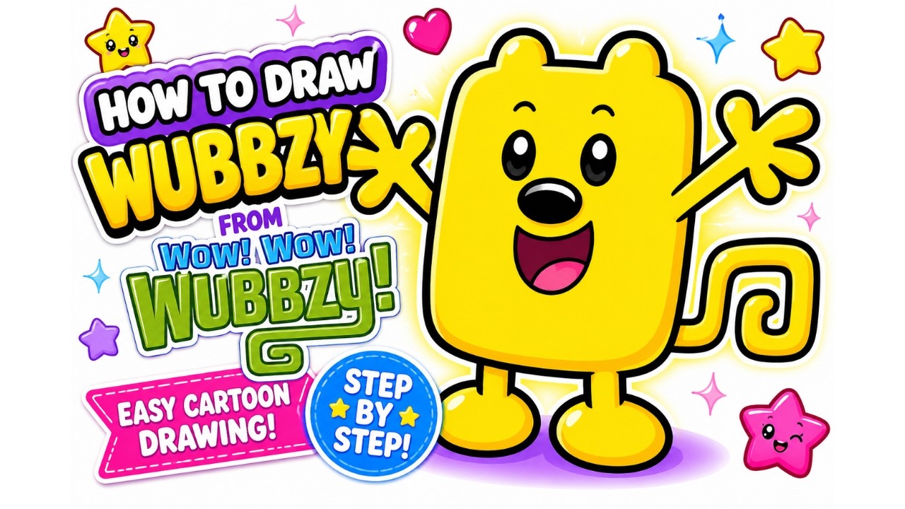 Drawing Wubbzy from Wow Wow Wubbzy | Easy to Draw - YouTube