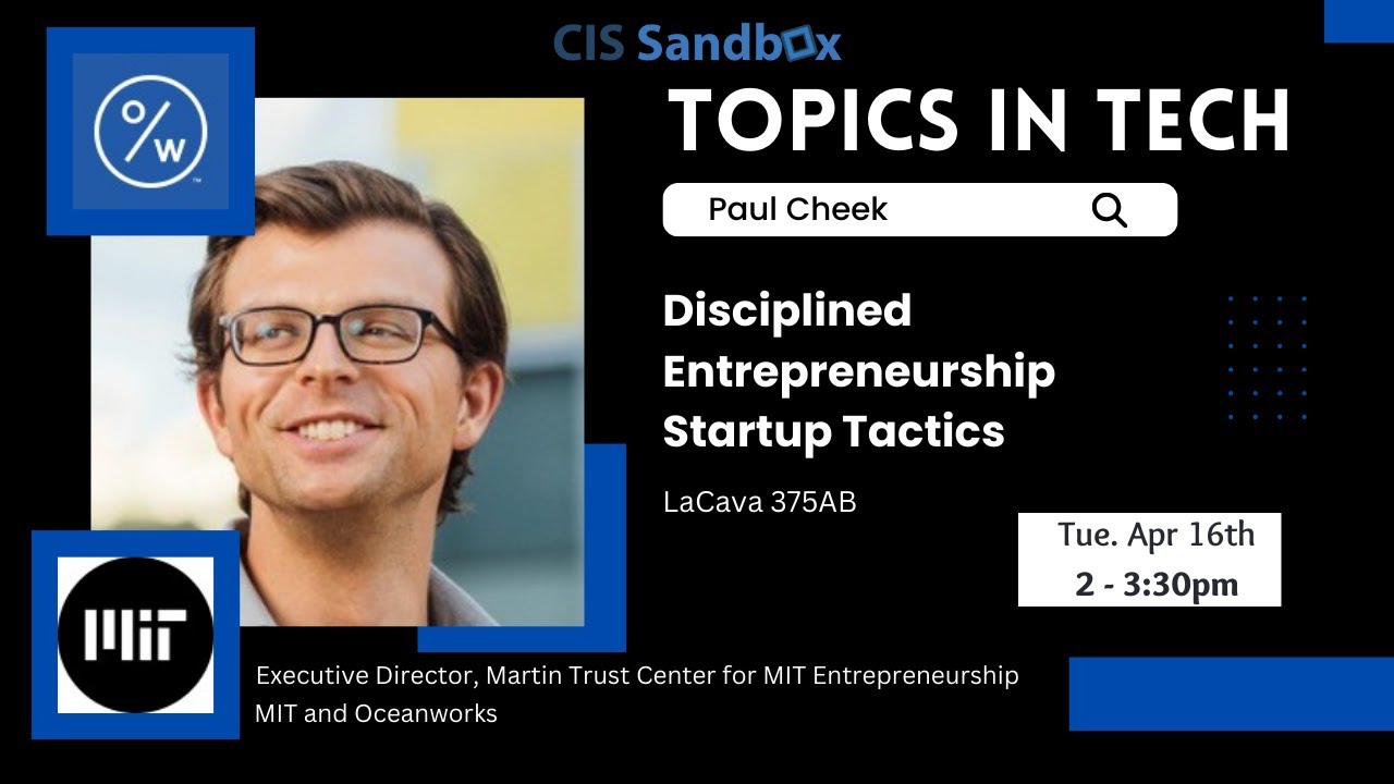 Paul Cheek Topics in Tech Spring 2024 - YouTube