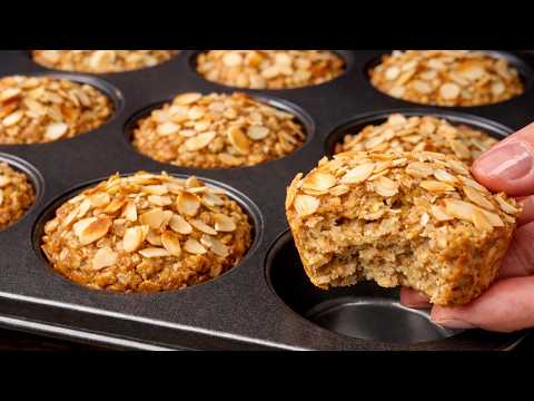 I Don't Eat Sugar! Healthy and Delicious Oatmeal Muffins in 15 minutes! No Flour!