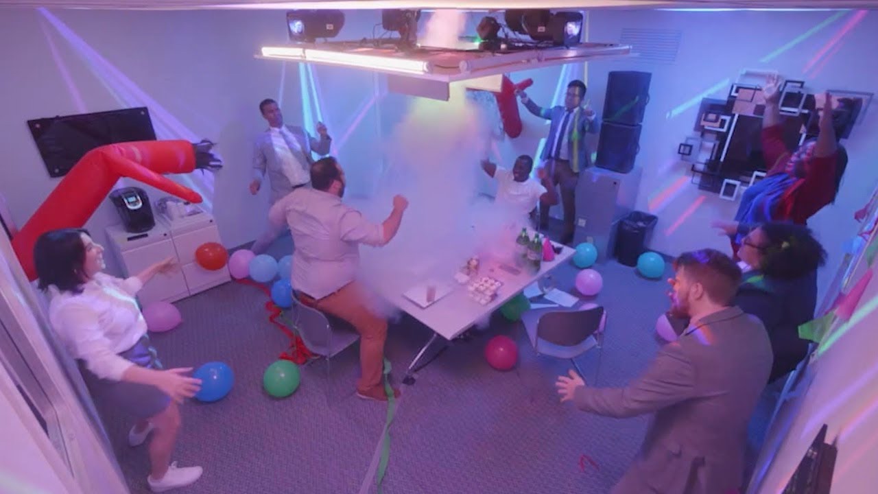 We Surprised Temp Workers with an Epic Office Party - YouTube