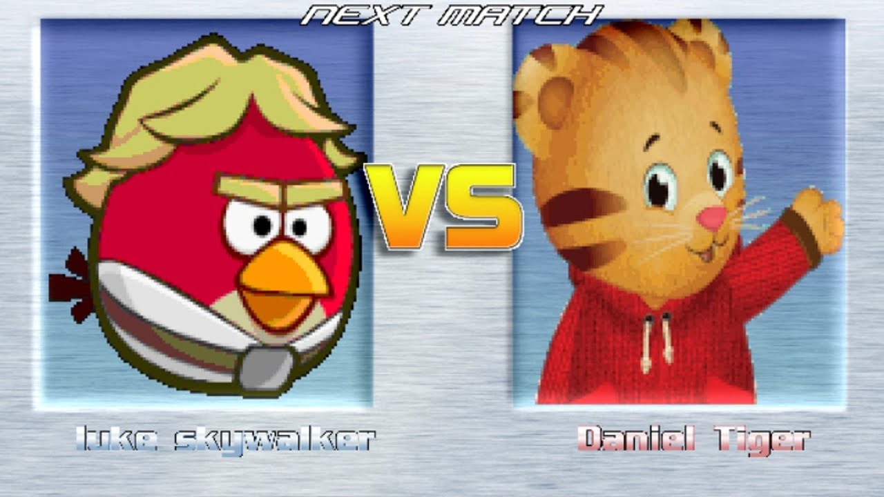M.U.G.E.N BATTLES | Luke Skywalker vs Daniel Tiger | Angry Birds vs ...