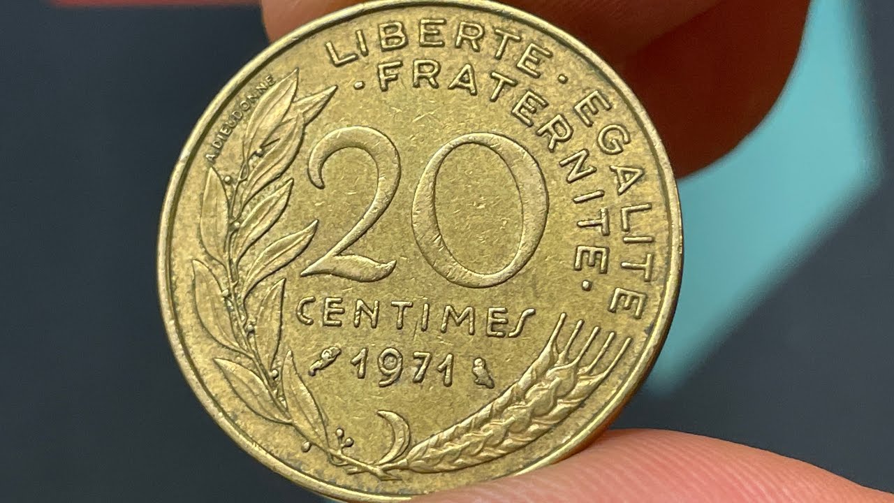 1971 France 20 Centimes Coin • Values, Information, Mintage, History ...