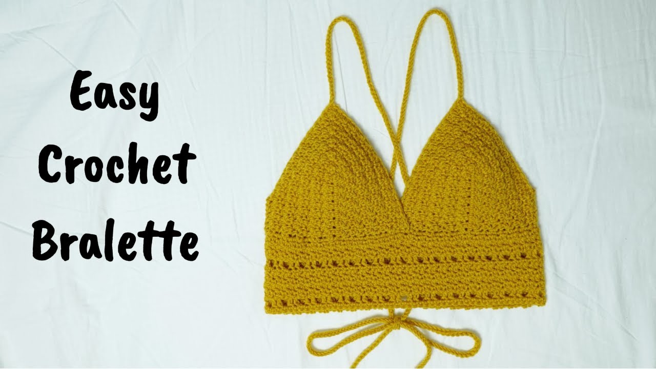 Easy Crochet Bralette Tutorial | Crochet Halter Top Tutorial | Brenda ...