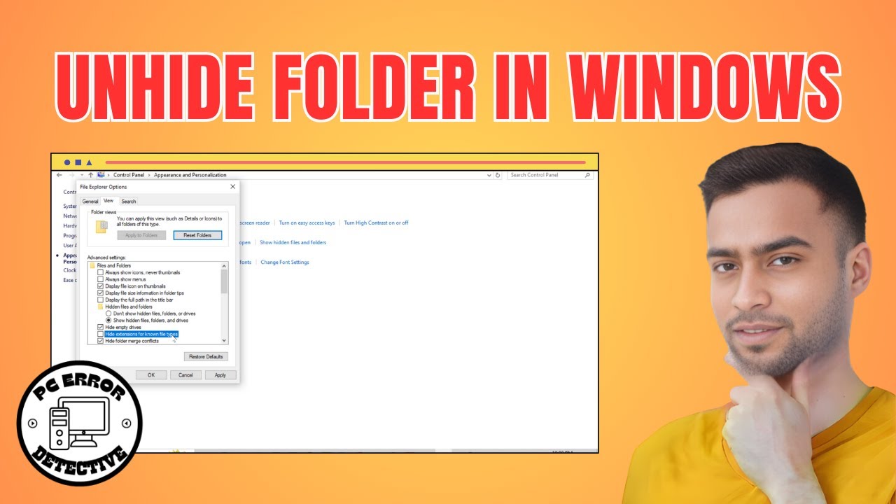 How to Unhide Folder in Windows 10 - YouTube