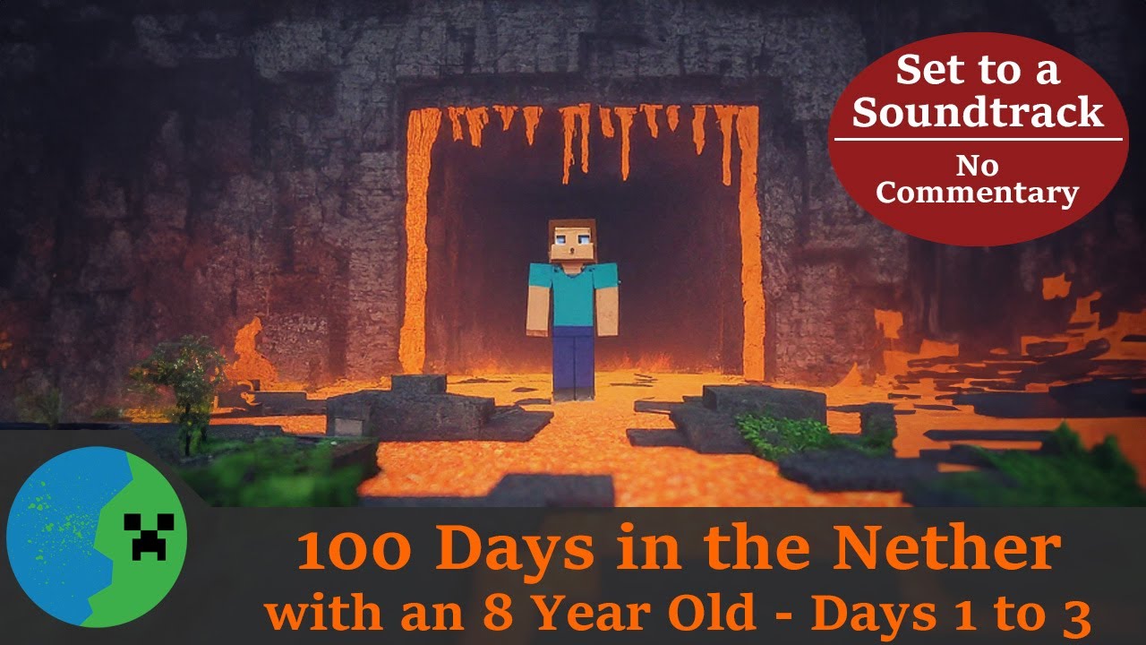 Minecraft 100 Days Nether Adventure: Days 1-3 No Commentary with a ...