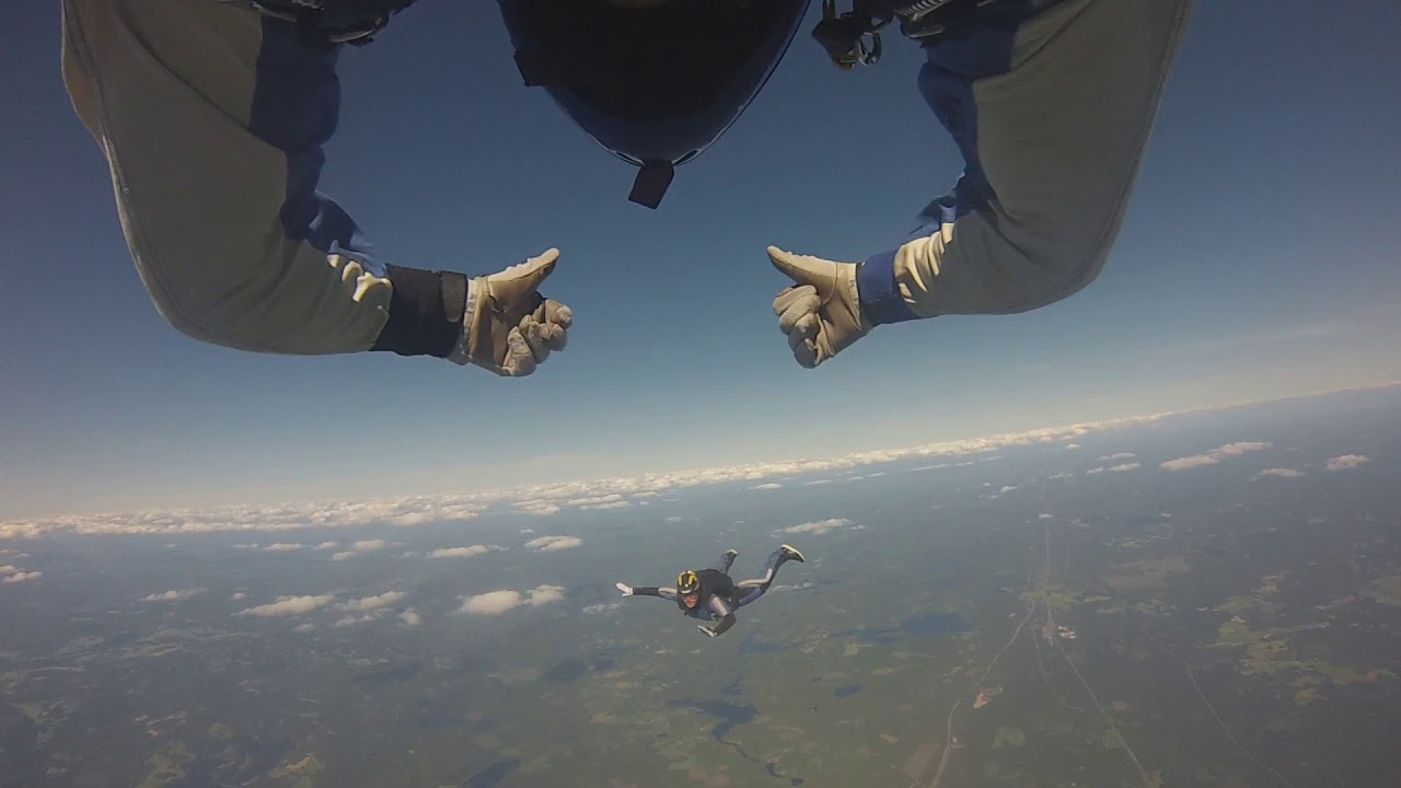 Skydive - AFF course jump no. 5 - YouTube