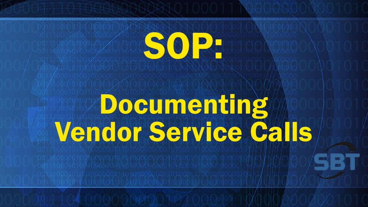 SOP Document Vendor Calls - YouTube