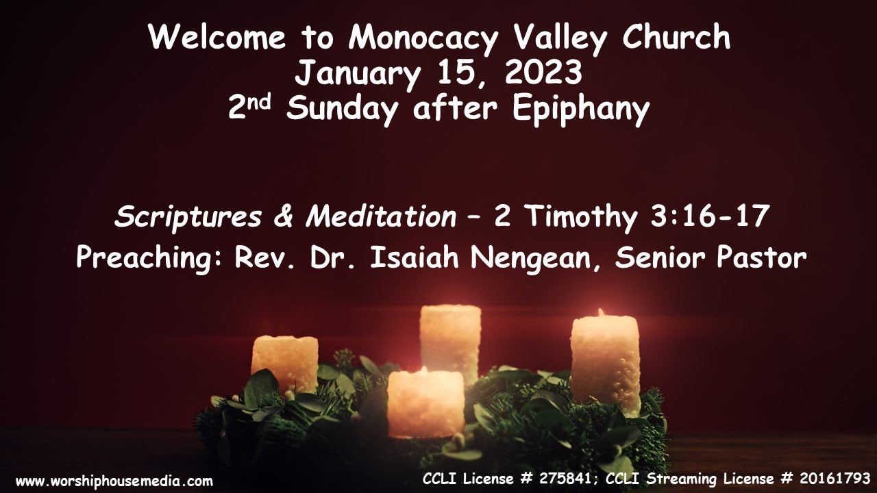 Monocacy Valley Church - January 15, 2023 - YouTube