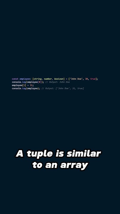 Typescript Array Vs Tuple Programming Engineering Javascript