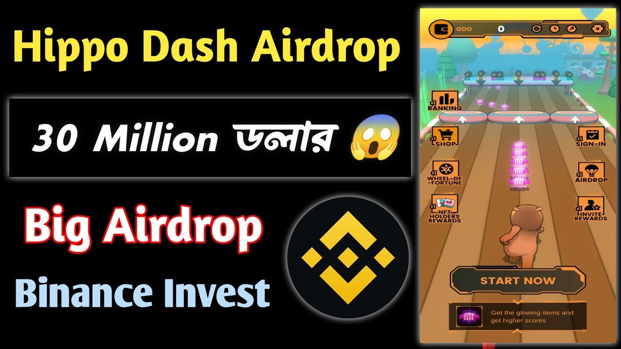 Hippo Dash Airdrop | 30 Millions Dollar | Binance Investment - YouTube