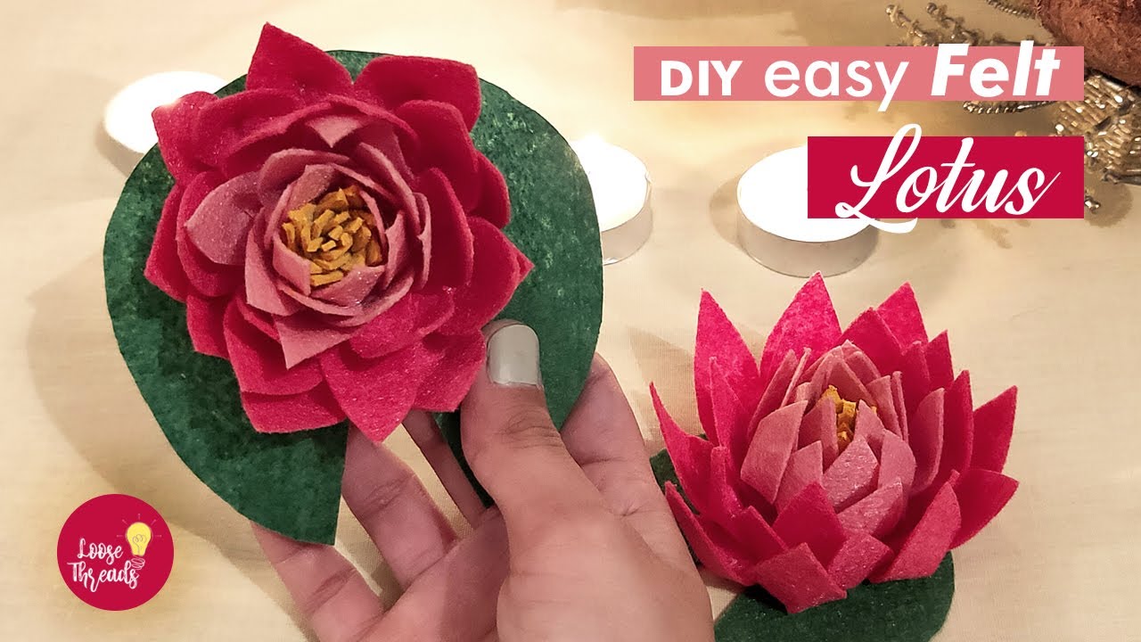 DIY Easy Felt Lotus | Festive Table Decor Ideas | Home Decor DIY ...