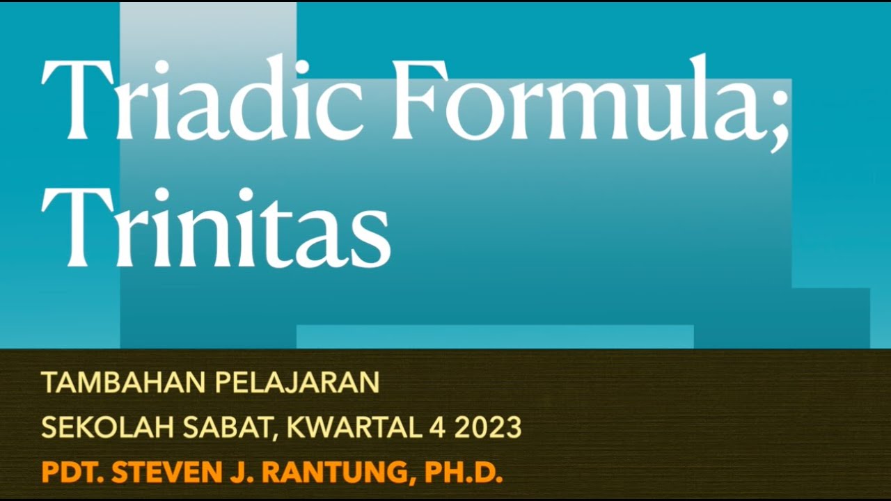 Triadic Formula; Trinitas - YouTube