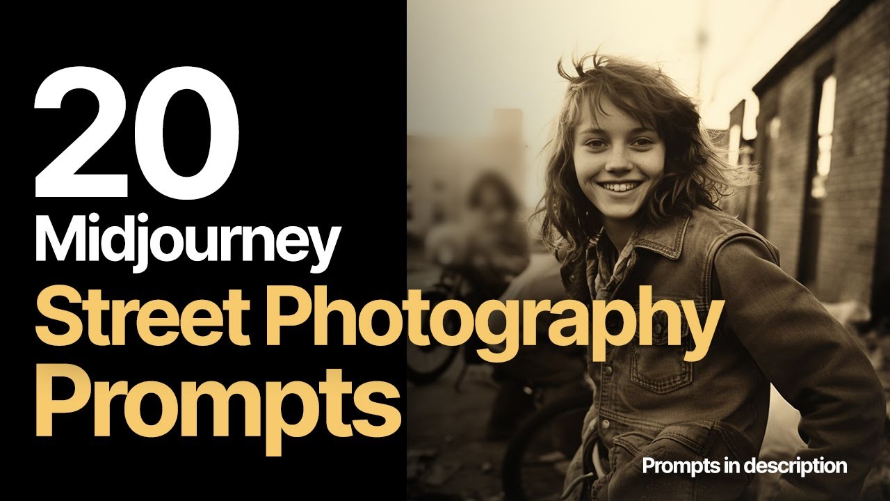 20 Midjourney Street Photography Prompts (Prompts in description) - YouTube