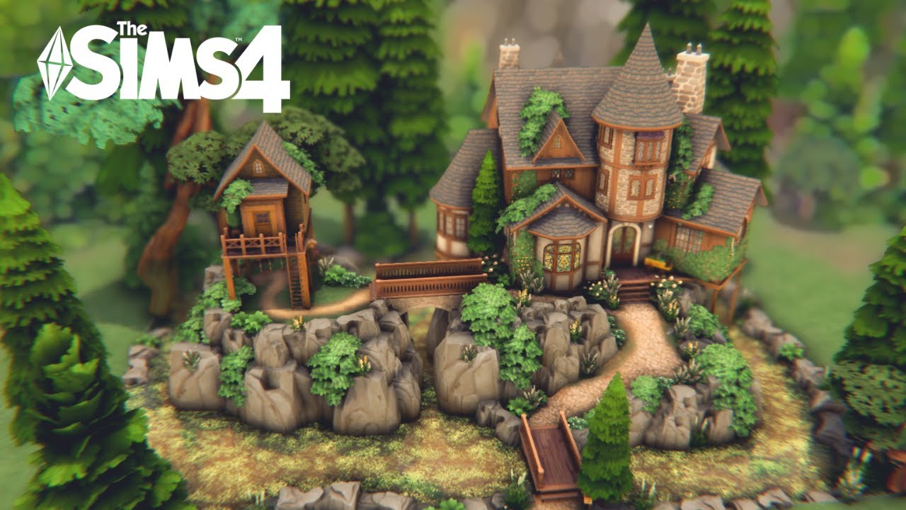 Spellcaster Family Home | No CC | Sims 4 Speedbuild - YouTube