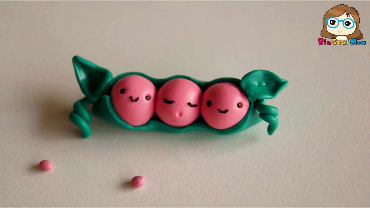 FIMO 완두콩 머리핀, 4 Types of pea hair pins - YouTube
