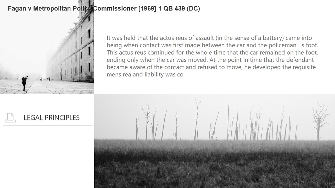 [Case Law Criminal] Fagan v Metropolitan Police Commissioner [1969] 1 ...