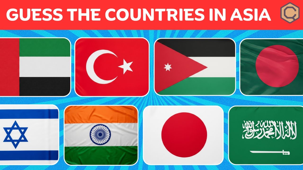 Countries in the Asia Continent 🌏 | Fun Geography for Kids! | Flag ...