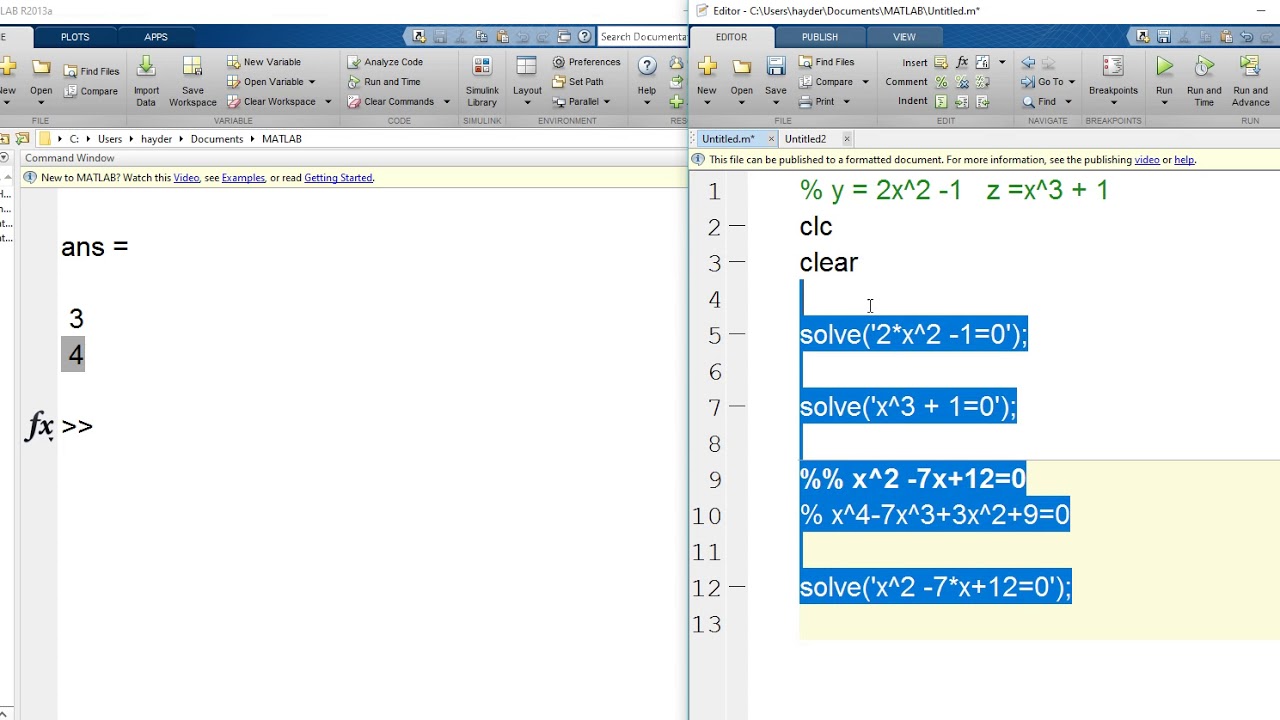 Matlab Lecture 5 Part 2 Youtube 0697